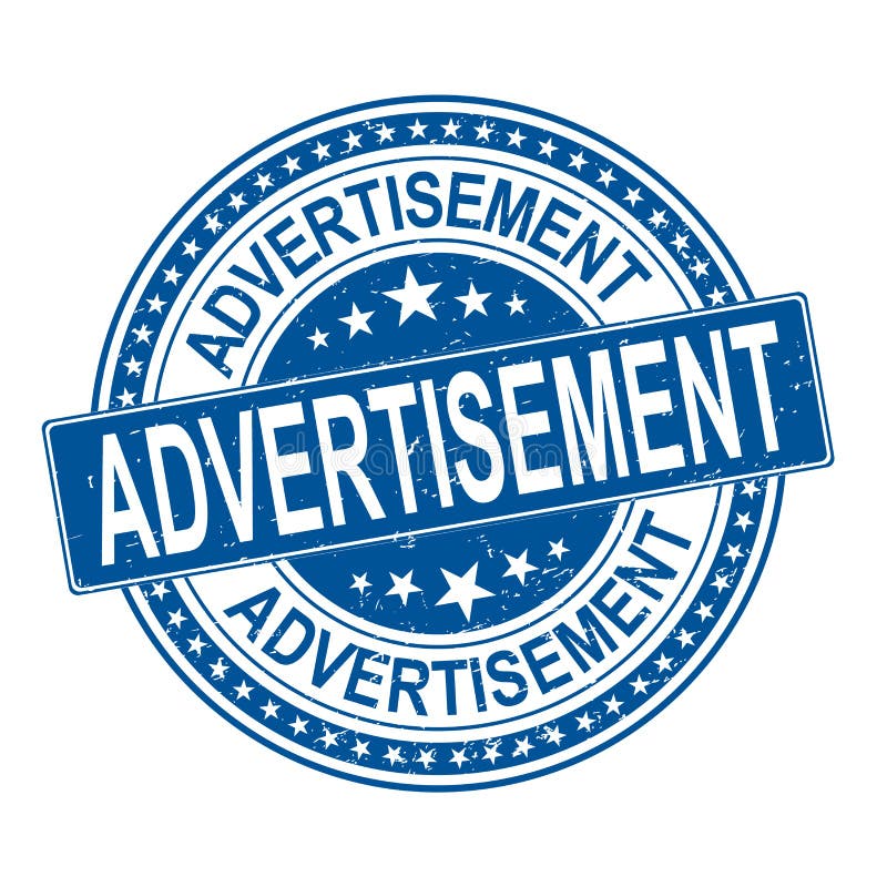 Abstract Grunge Rubber Stamp with the Word Advertisement Written Inside ...