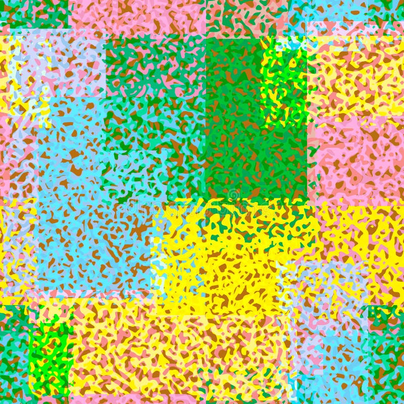 Abstract Grunge Seamless Chaotic Pattern with Rectangular Patches of ...