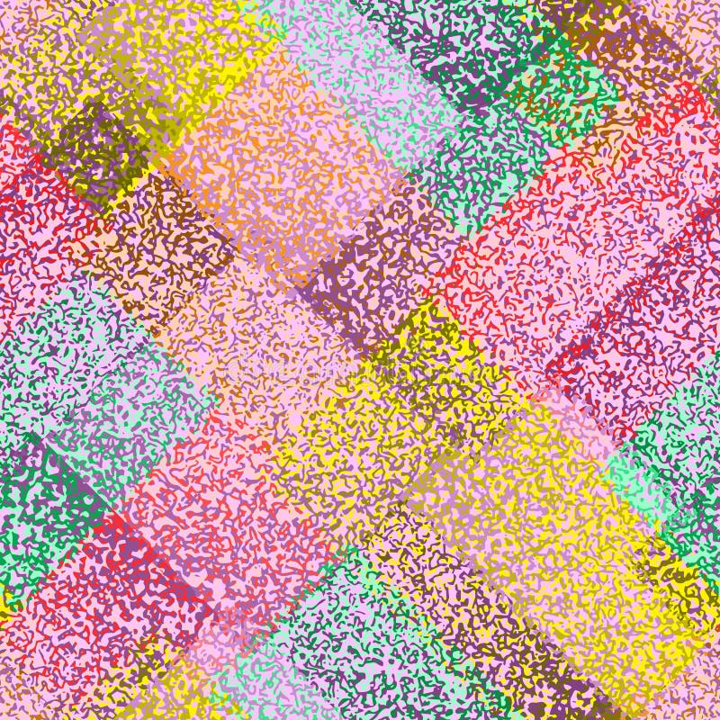 Abstract Grunge Seamless Chaotic Pattern with Rectangular Patches of ...