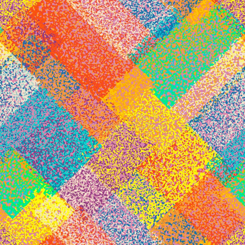 Abstract Grunge Seamless Chaotic Pattern with Rectangular Patches of ...