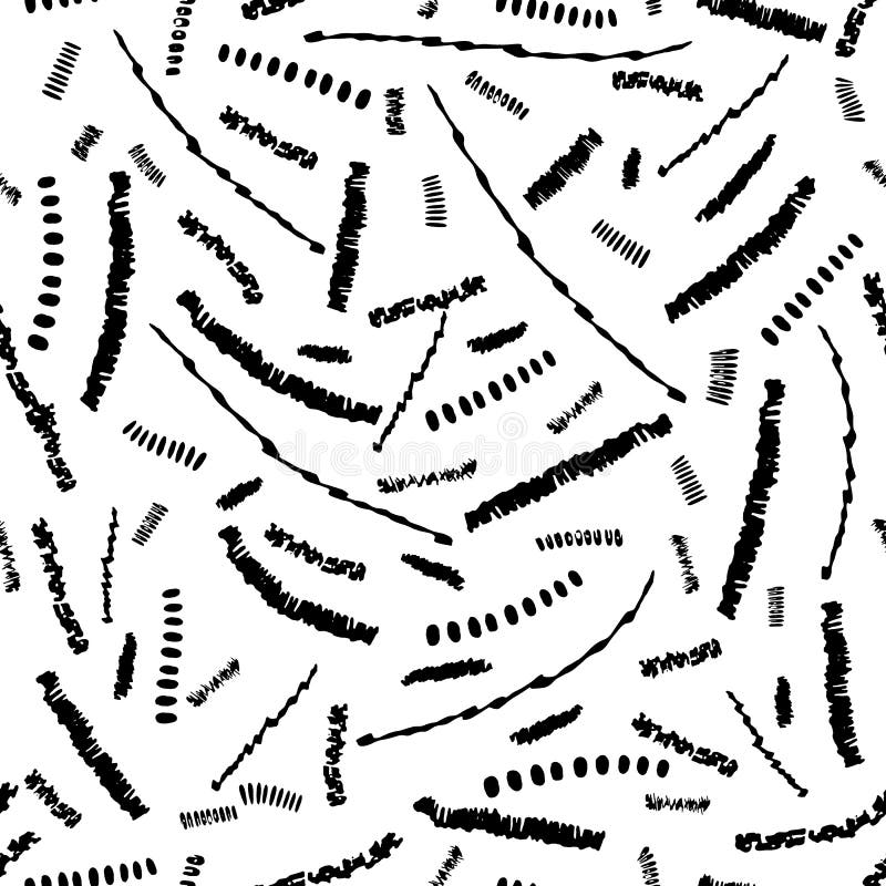 Grunge Pattern with Mess of Ink Brush Strokes Stock Vector ...