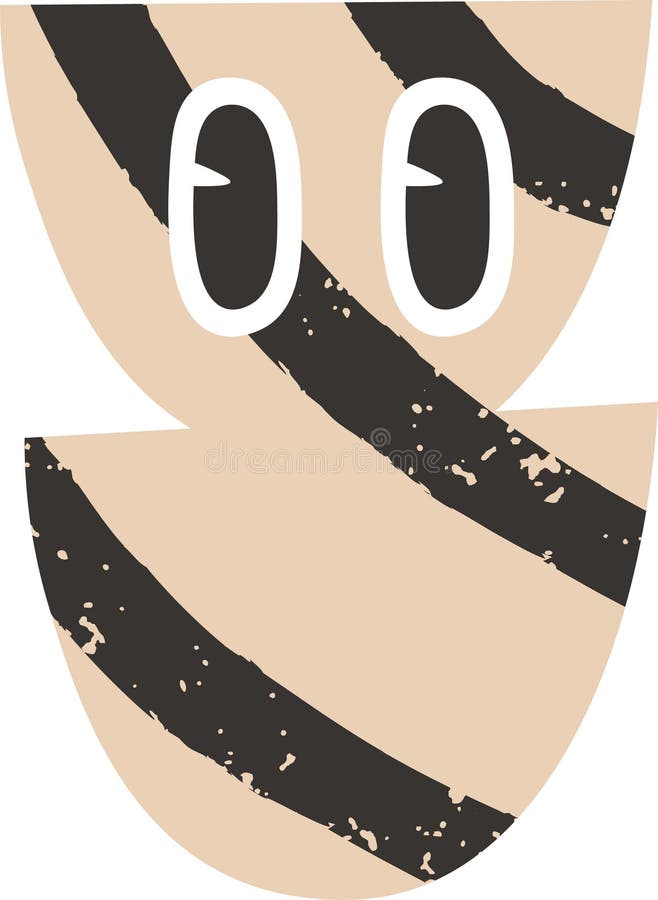 Abstract Grunge Shape with Eyes Stock Illustration - Illustration of ...