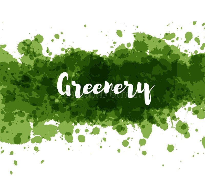 Abstract Grunge Splash of Greenery - Color of the Year. Grunge Heart ...