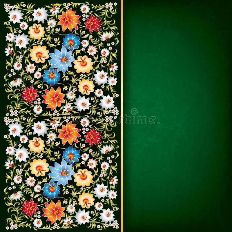 Abstract Grunge Spring Floral Ornament Stock Vector - Illustration of ...