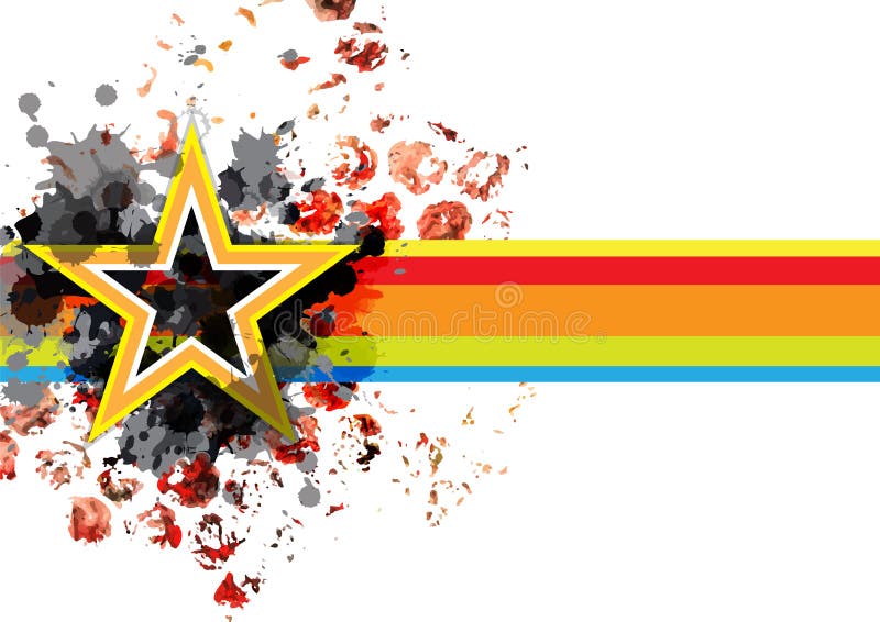 Star banner stock vector. Illustration of design, vector - 7742823