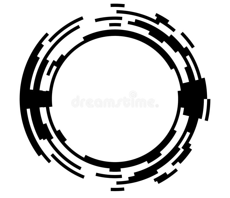 Abstract GUI, UI Geometric Circle Element Stock Vector - Illustration ...