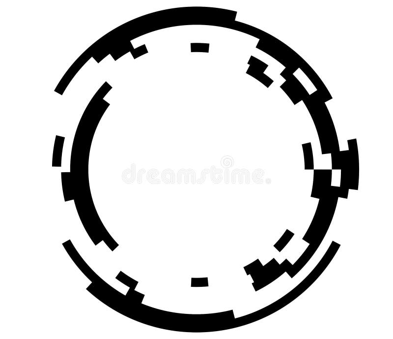 Abstract GUI, UI Geometric Circle Element Stock Vector - Illustration ...