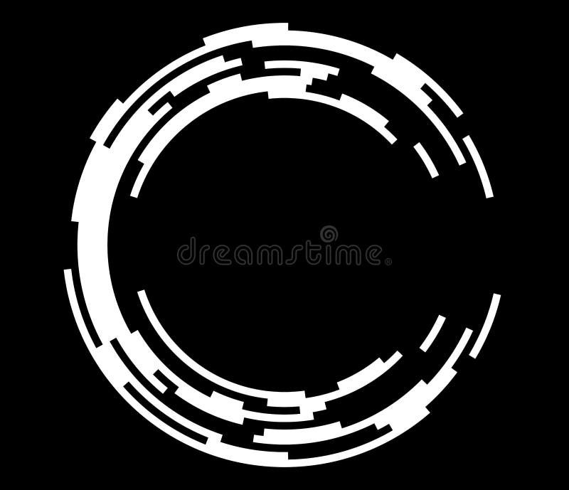 Abstract GUI, UI Geometric Circle Element Stock Vector - Illustration ...