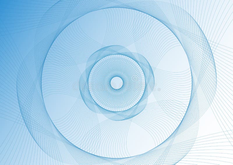 Abstract Guilloche Pattern Vector Complicated Blue Line Texture Stock ...