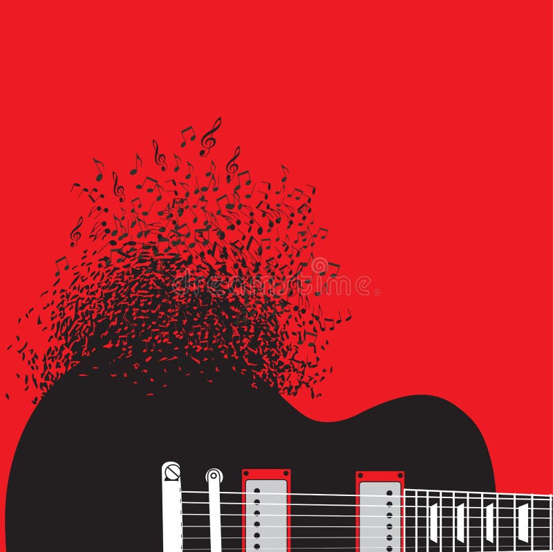 Abstract Music Background with Vinyl Record and Notes Stock Vector ...