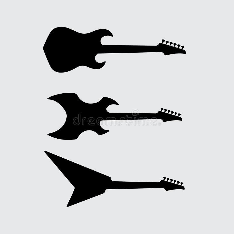 Abstract Guitar and Music Note Emblem in Circular Badge Format for ...