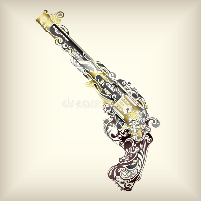 Abstract Gun stock illustration. Illustration of brown - 56129707