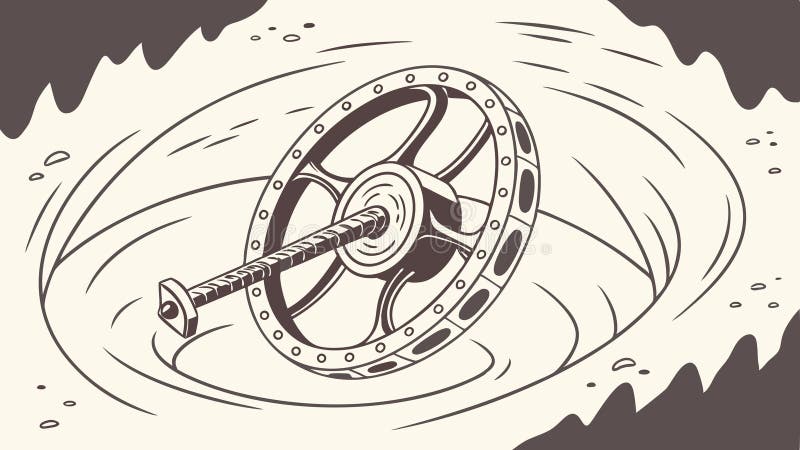 Abstract Gyroscope in Swirling Background, Vector Design Generative AI ...