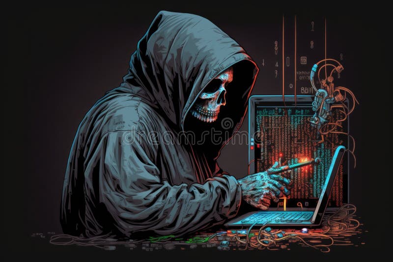 Abstract Hacker Concept Steals Information from Computers on the ...