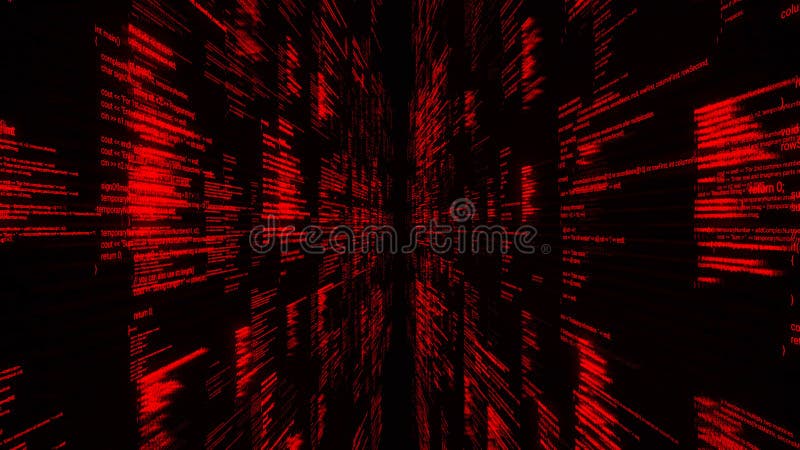 Abstract Hackers Attack Technology And Connection Concept Animation Endless Lines Of Computer