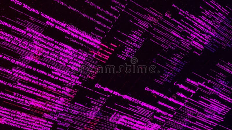 Abstract Hackers Attack Technology And Connection Concept Animation Endless Lines Of Computer