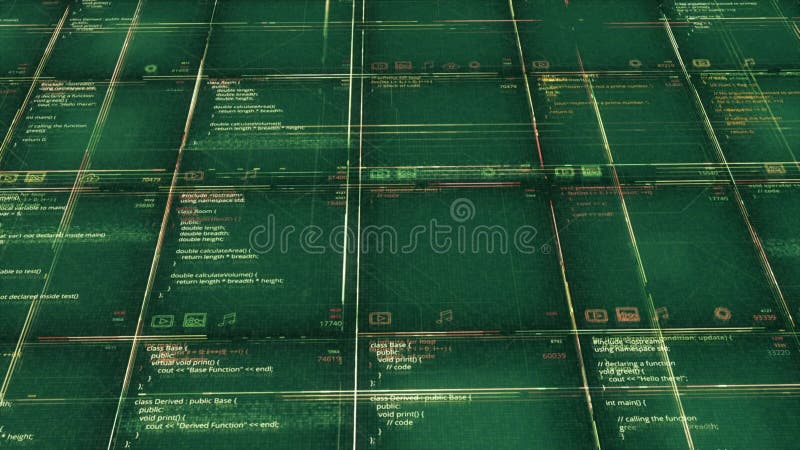 Hacking Program Code Written On A Computer Screen Seamless Loop Animation Stock Footage