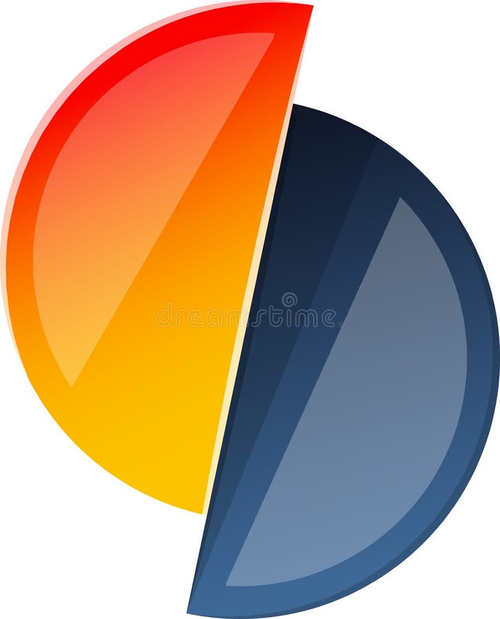 Abstract Half Circle Logo Illustration in Trendy and Minimal Style ...