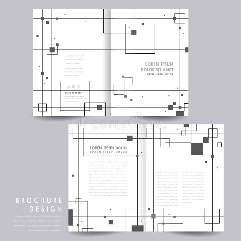 Abstract Half-fold Template Design Stock Vector - Illustration of line ...