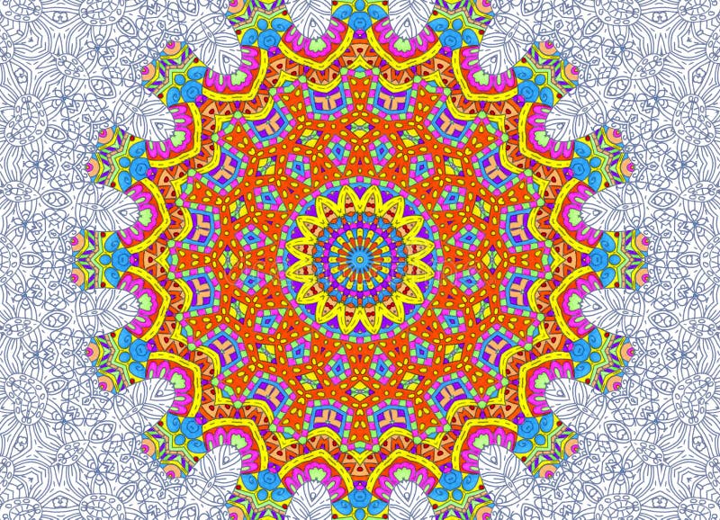 Abstract Half-painted Outline Pattern Stock Illustration - Illustration ...