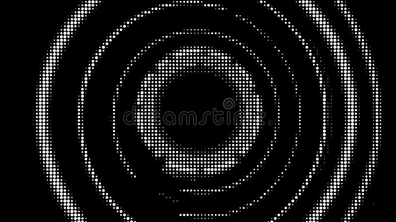 Halftone Circle Tunnel Animation, Digital Art Stock Footage - Video of ...