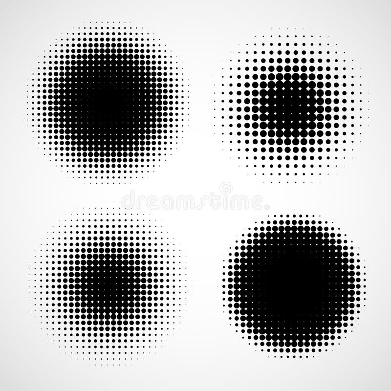 Abstract Halftone Backgrounds. Vector Set of Modern Design Element ...