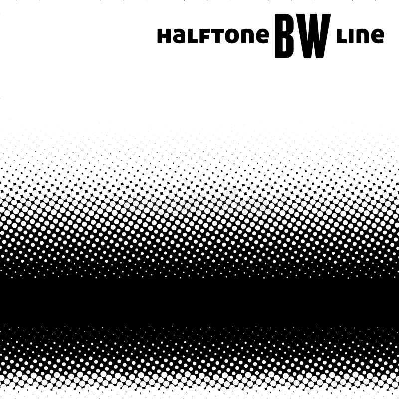 Simple Halftone Black and White Pattern with Stripe. Vector Graphics ...