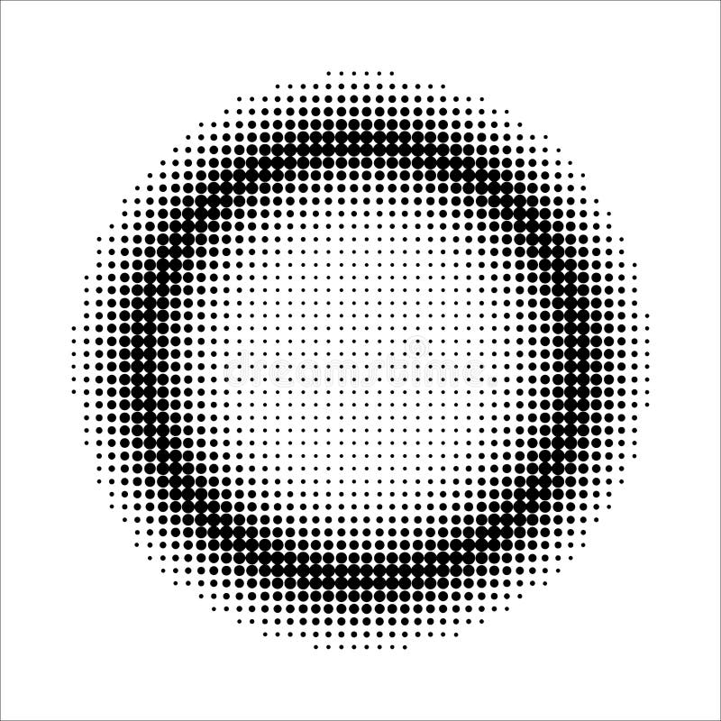 Abstract Halftone Circle of Dots Stock Illustration - Illustration of ...