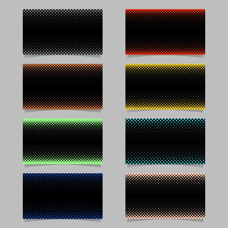 Abstract Halftone Circle Pattern Business Card Background Template ...