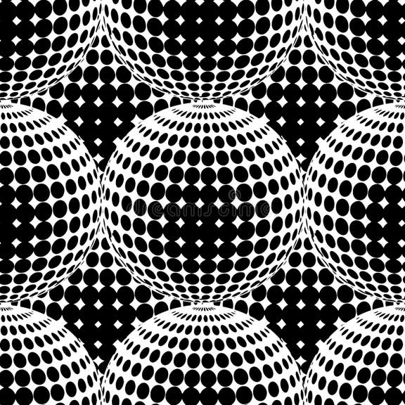 Abstract Halftone Circle Seamless Pattern. Stock Illustration ...