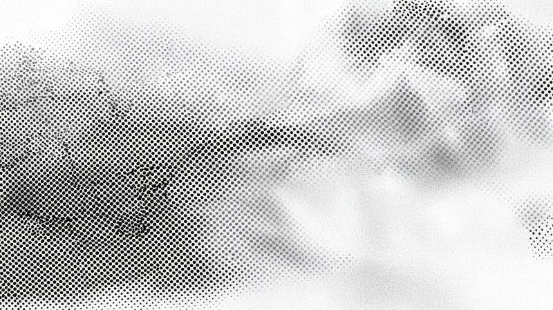 Abstract Halftone Cloud Texture with Black and White Gradient Stock ...