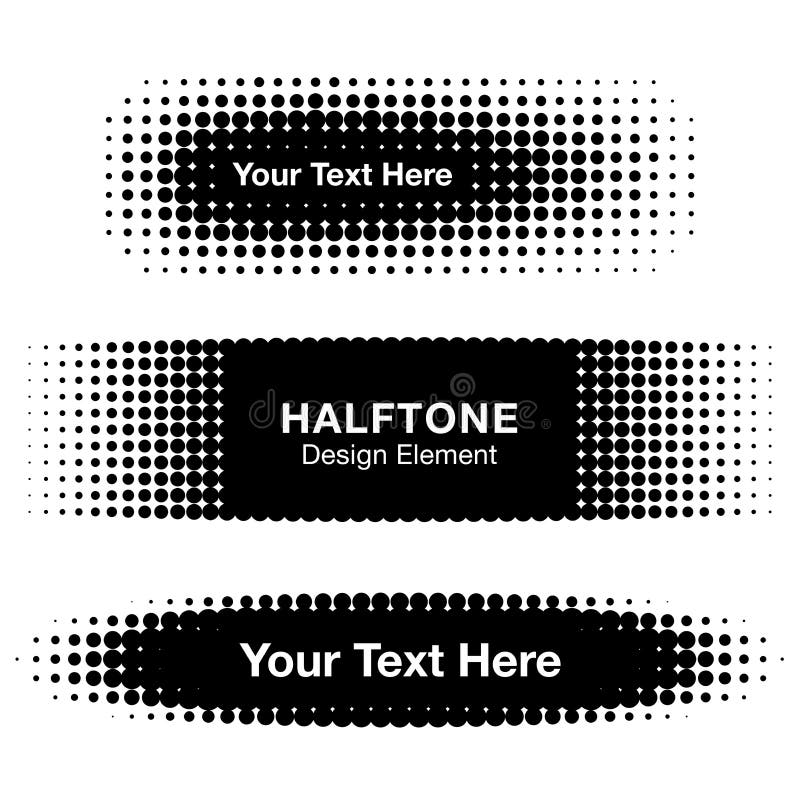 Abstract Halftone Design Elements Stock Vector - Illustration of oval ...