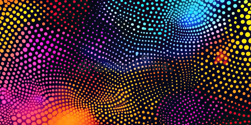 Abstract Halftone Dot Pattern Background Design, Retro Halftone Dotted ...