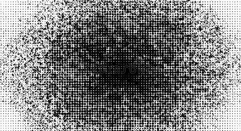 Abstract Halftone Dot Pattern: a Monochromatic Textural Design Stock ...