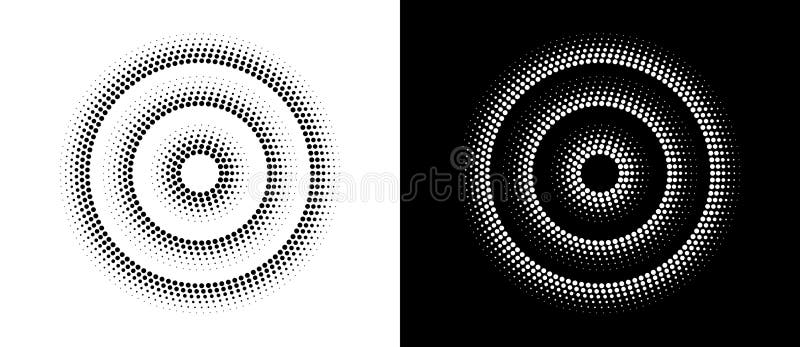 Abstract Halftone Dotted Circles Advertising Background. Ripple Optical ...