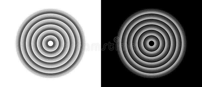 Abstract Halftone Dotted Circles Advertising Background. Ripple Optical ...