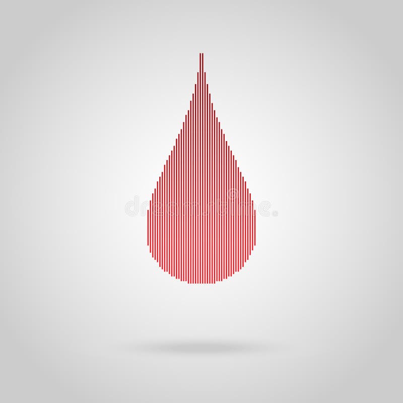 Abstract Halftone Drop of Red Lines. Vector Illustration EPS 10 Stock ...
