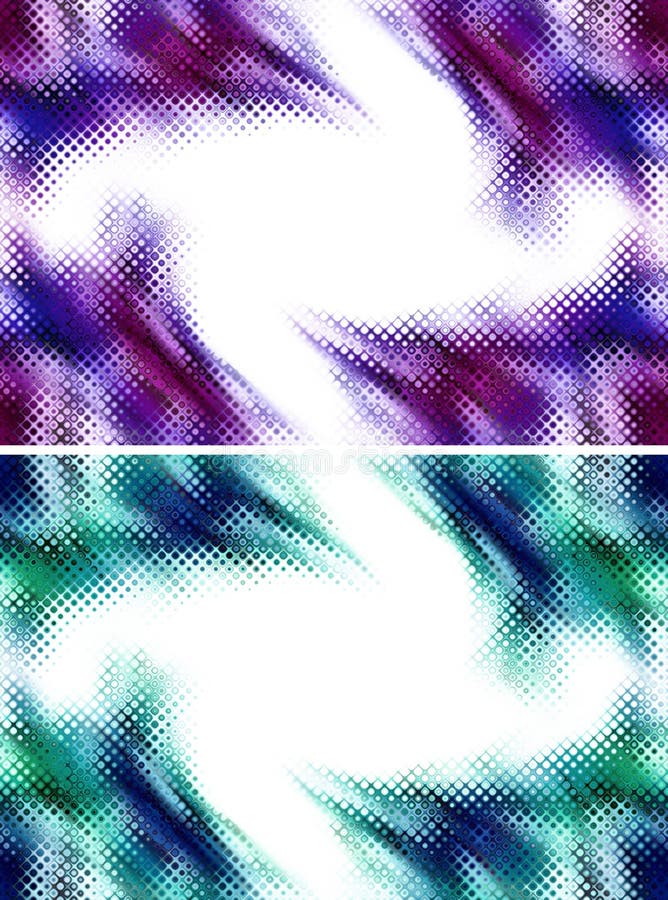 Set of Halftone Vortex Circle Frame Dots Logo. Circular Swirl Design ...