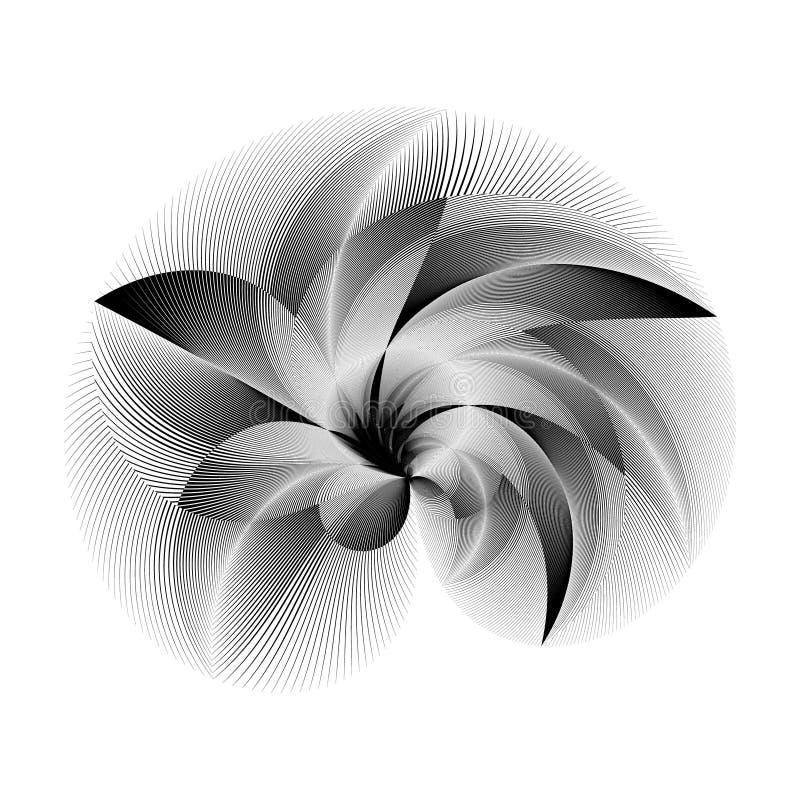 Abstract Halftone Lines Floral Background. Stock Vector - Illustration ...