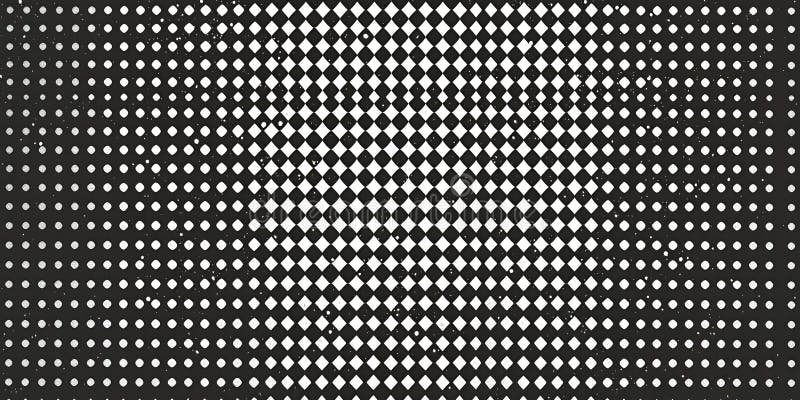 Abstract Halftone Pattern Black and White Design Stock Illustration ...