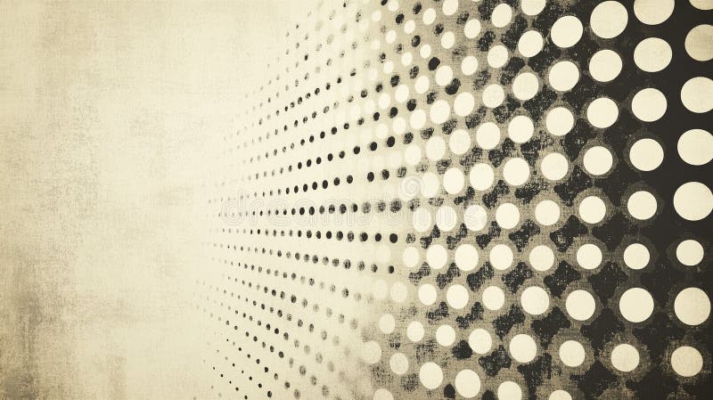 Abstract Halftone Pattern with Fading Dots and Grunge Effect in Beige ...