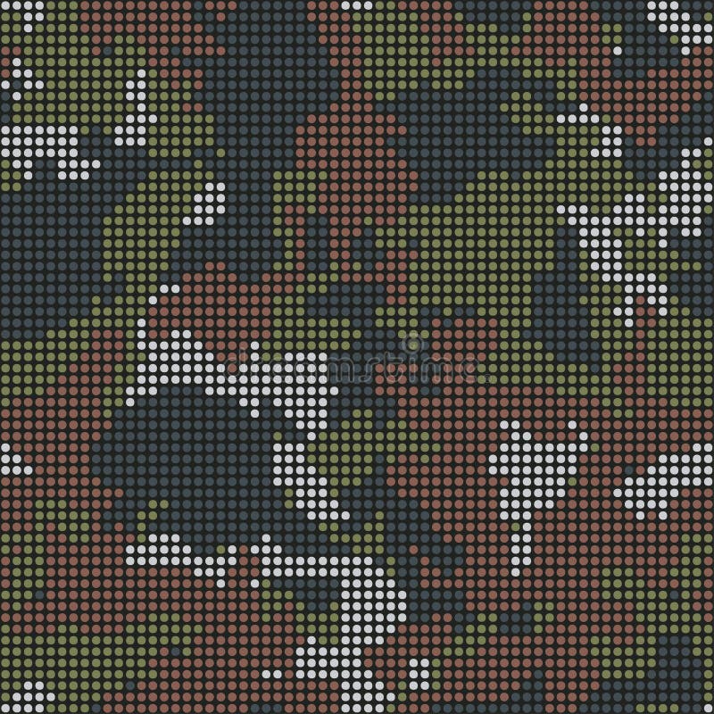 Abstract Halftone Seamless Camouflage Texture. Dot Camo Digital ...