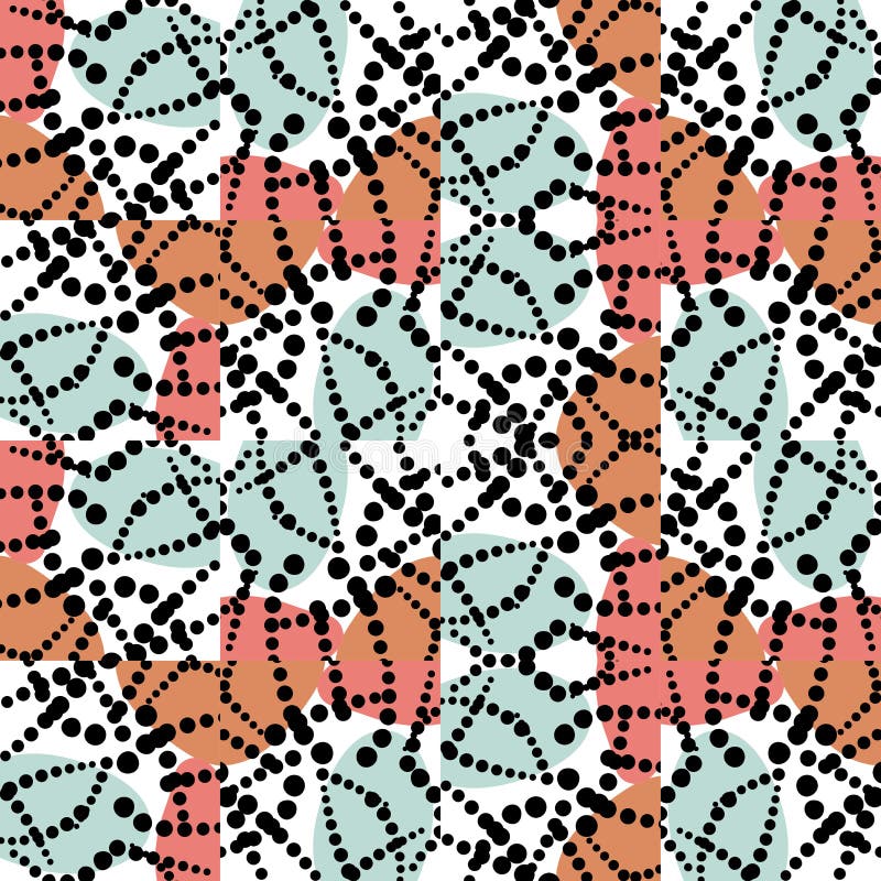 Abstract Halftone Seamless Pattern. Screen Print Background. Dotted ...