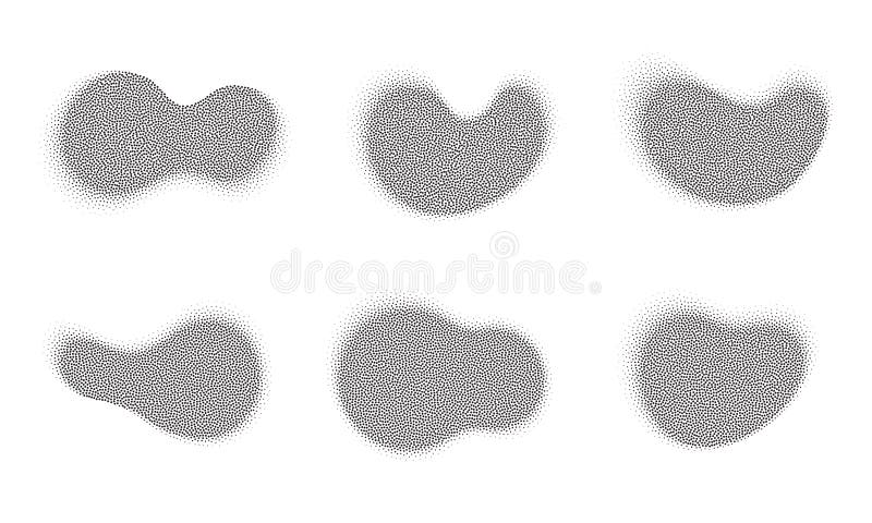 Abstract Halftone Shapes with Fluid Gradient Dots. Liquid Stipple ...