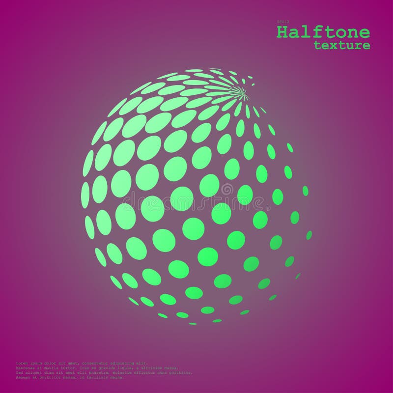 Abstract Halftone Sphere in Green Color and Complement Color Background ... Abstract Halftone Sphere in Green Color and Complement Color Background ...