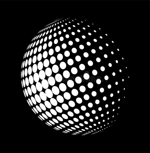 Abstract Halftone Sphere Pattern Design. Vector Illustration Stock ...