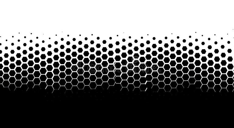 Abstract Halftone Texture with Black Hexagonal Dots in Tight Offset ...