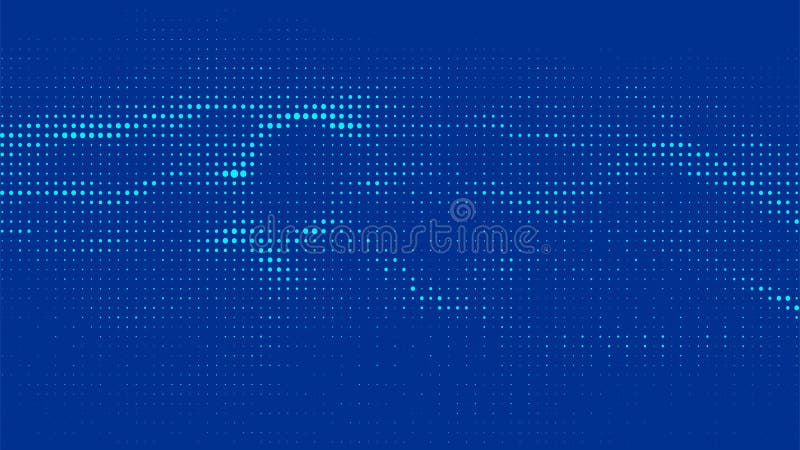 Abstract Halftone Texture. Vector Dots Background. Blue Particles of ...