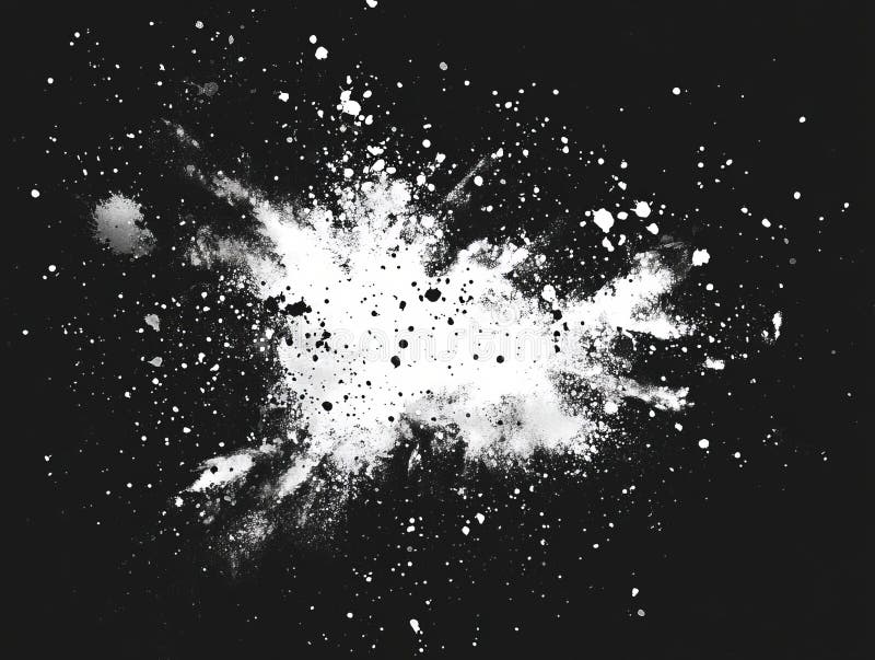 Abstract Halftone Vector Overlay with Fine Splatter Monochrome Smoke ...