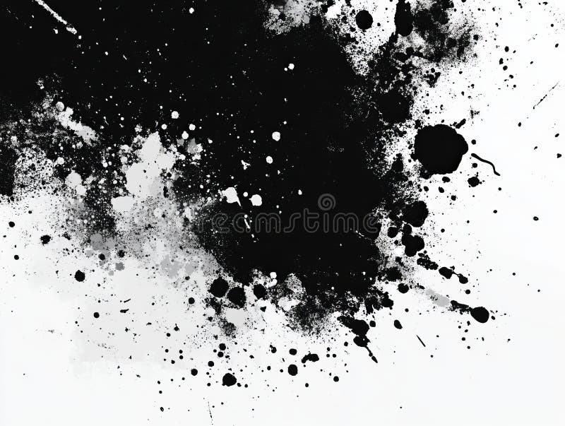 Abstract Halftone Vector Overlay with Fine Splatter Monochrome Smoke ...